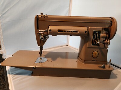 VTG Tan Singer 301A Sewing Machine Long Bed in Excellent Shape Original ...