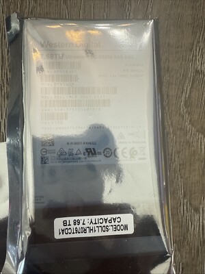 Western Digital WD 0TS1409 DC SS200 SDLL1HLR-076T-CDA1 7.68TB SAS SSD ...