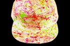 Custom splatter paint black light neon retro style trucker hat baseball ...