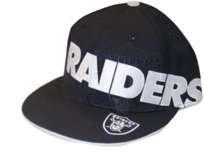 Vintage NFL Oakland Raiders Silver Team Name Fitted Cap / Hat - NWT | eBay