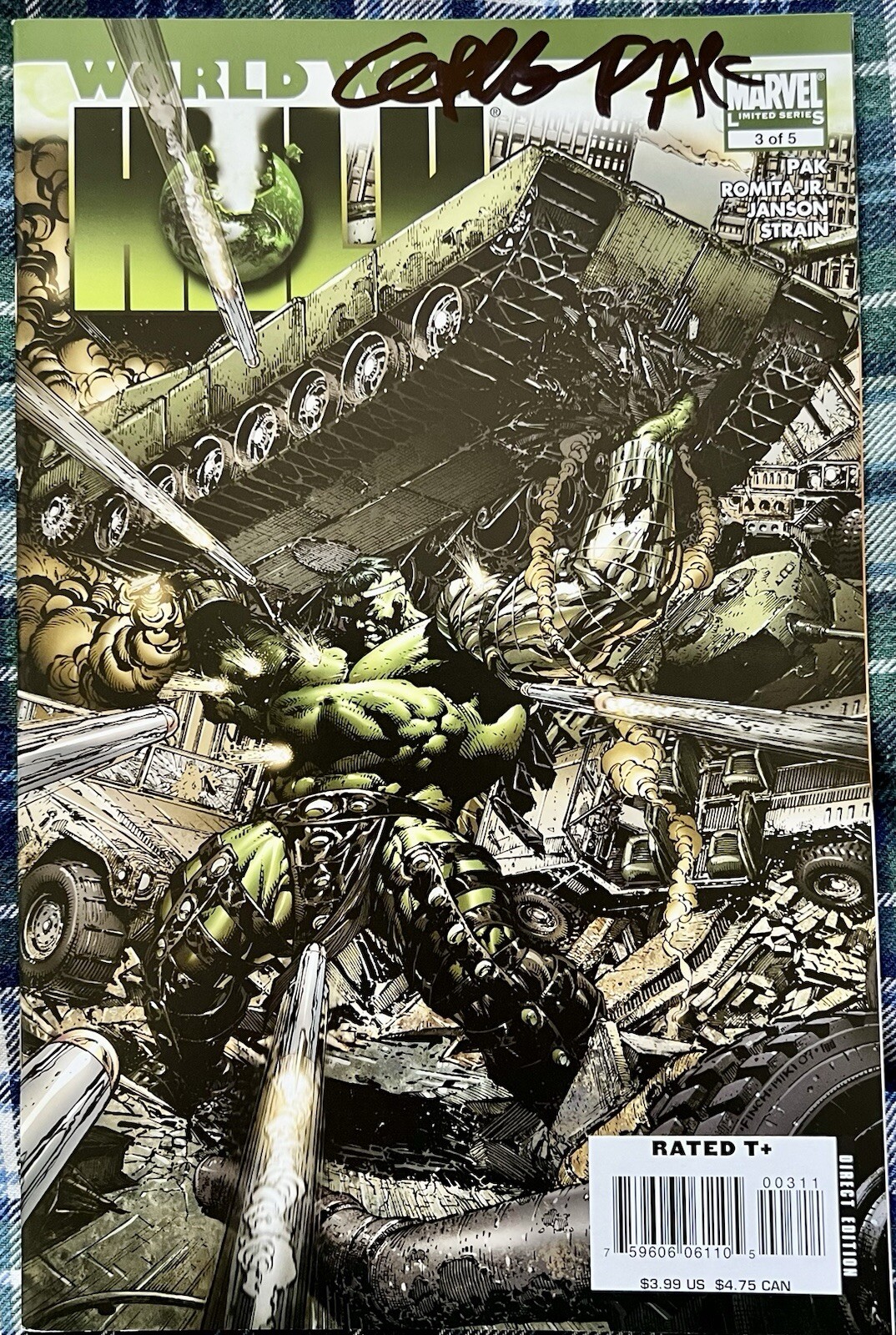 World War Hulk #3 (Marvel Comics October 2007) Autographed By Writer ...