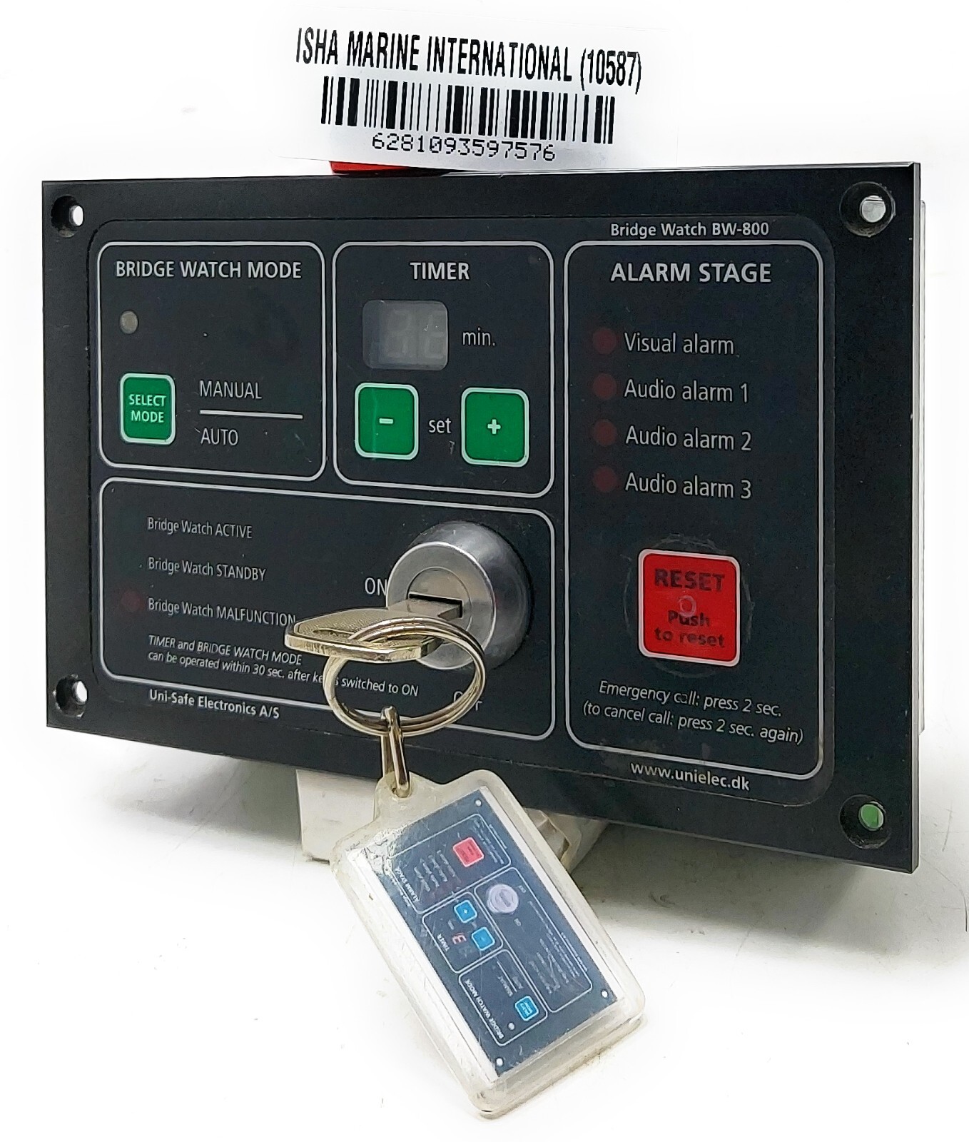 Uni-Safe Electronics A/S BW-800 Bridge Navigational Watch Alarm System ...