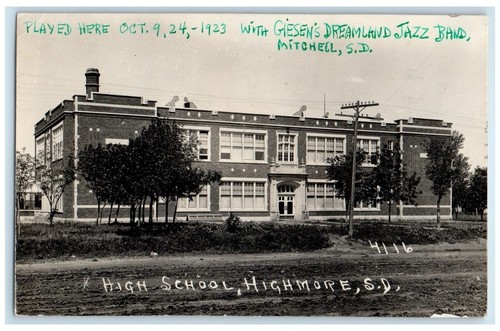 1923 High School Building Highmore South Dakota SD RPPC Photo Vintage ...