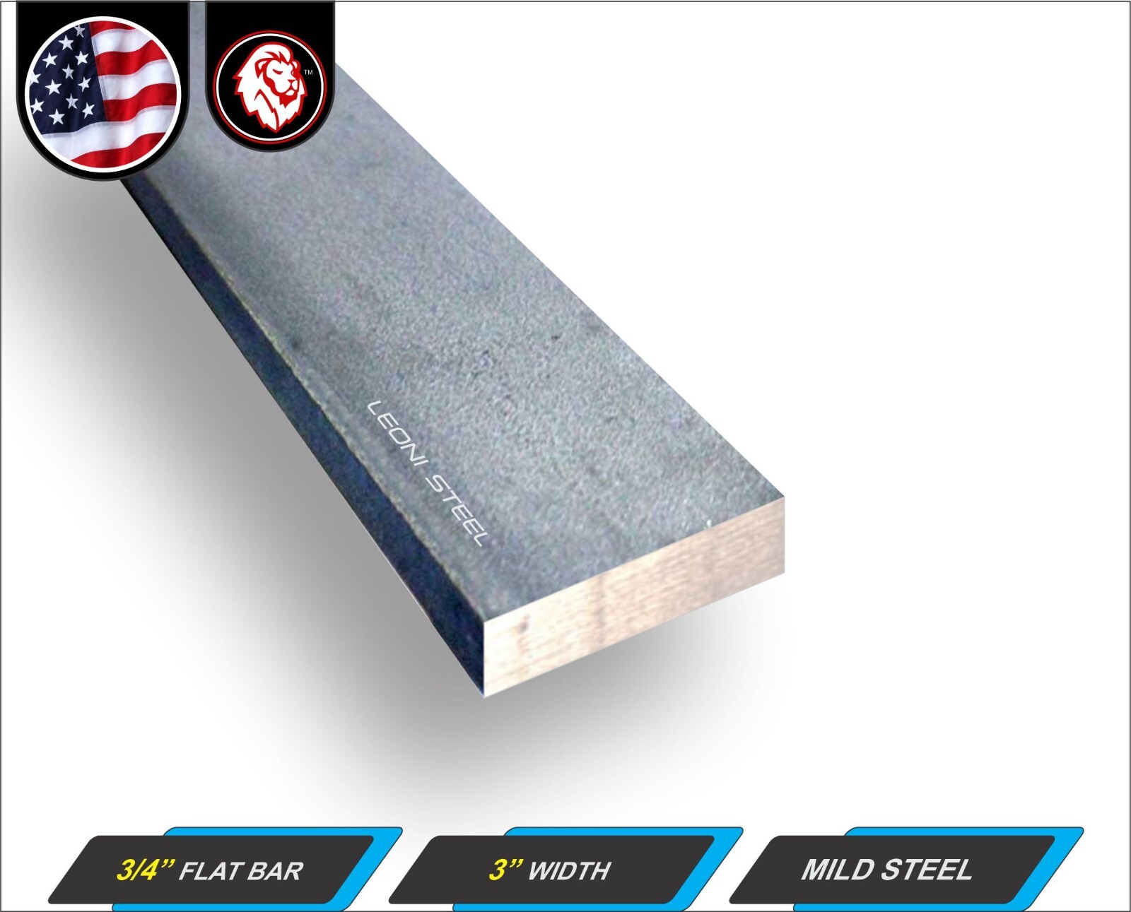 3/4" x 3" Metal Flat Bar - Mild Steel - Metal Stock - 84" Long (7-ft ...