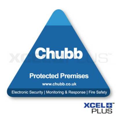 Chubb Intruder "Protected by Chubb" Triangular Alarm Window and Door ...
