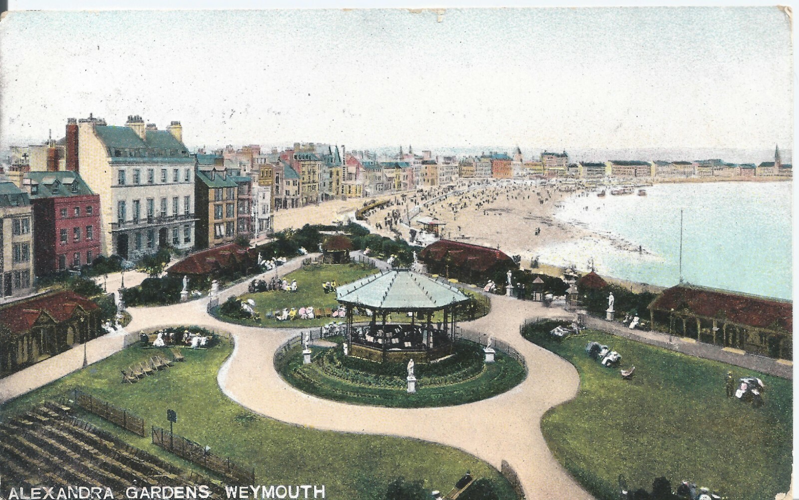 Postcard - Alexandra Gardens Weymouth Dorset posted 1907 | eBay UK