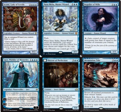 Commander Wizard Deck - EDH - Azami - Mono Blue -100 Card - MTG Baral ...