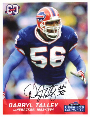 Darryl Talley Buffalo Bills Signed Autographed 8.5x11 Photo | eBay