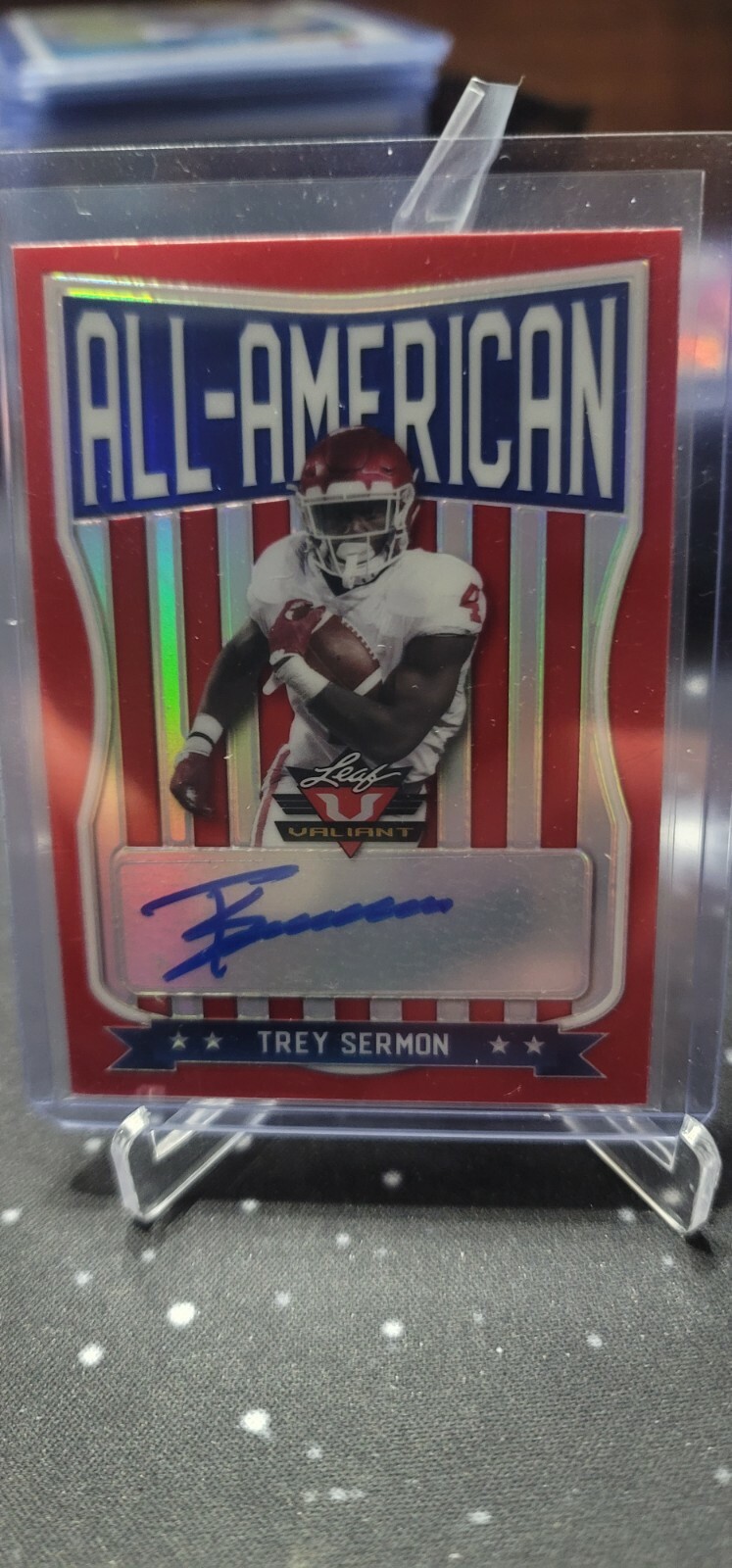 2021 Trey Sermon Leaf All American Auto 1/1 49ers SSP Rookie | eBay