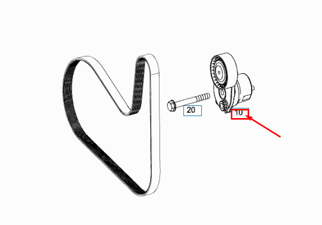MERCEDES-BENZ C W204 BELT TENSIONER A2742001900 ORIGINAL for sale ...