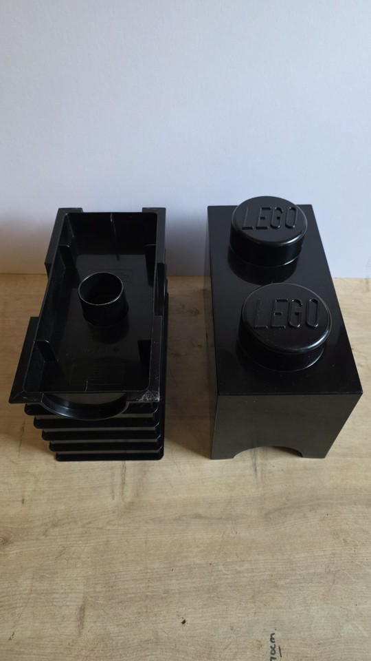 Lego Storage 2 Stud Stackable Container Box - Black | eBay UK