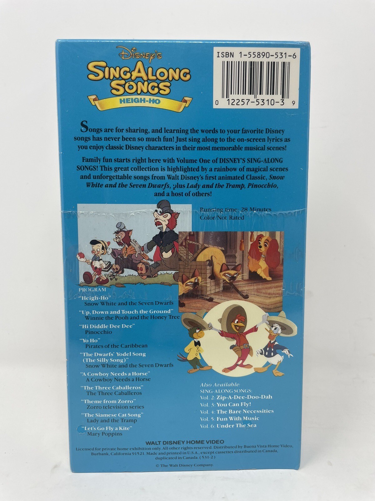 Disneys Sing Along Songs - Snow White: Heigh-Ho (VHS, 1994) for sale ...