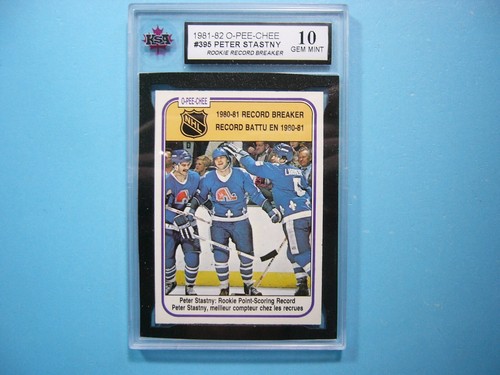 1981/82 O-PEE-CHEE HOCKEY CARD #395 PETER STASTNY RB ROOKIE RC KSA 10 ...