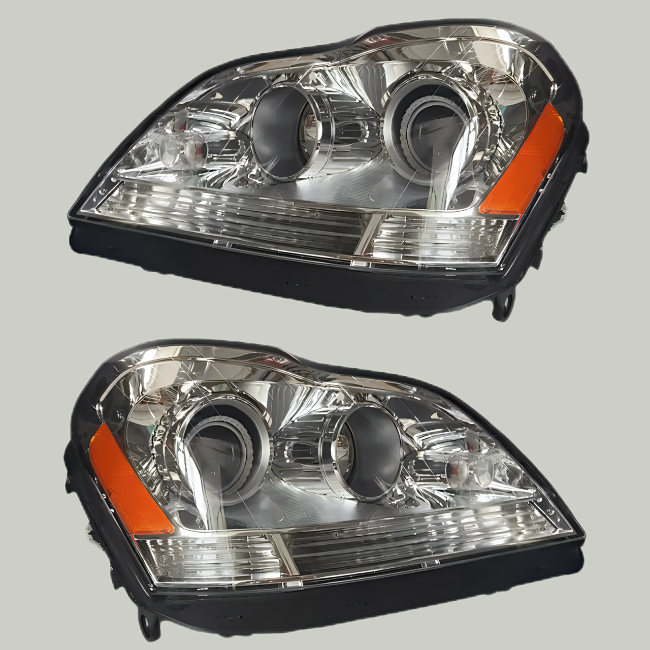 2pcs US Xenon Headlights For Mercedes Benz W164 ML350 ML500 ML550 Left ...