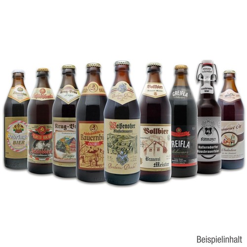 9er fränkisches Bier-Paket feinste Biere aus Franken Sorte Dunkles Bier ...
