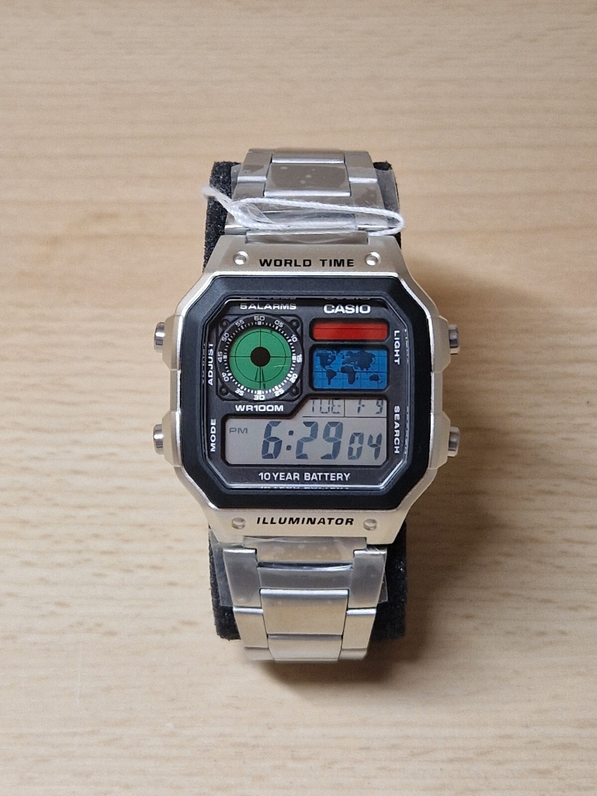 Multi Coloured Casio World Time Illuminator Royale AE-1200WHD Digital ...