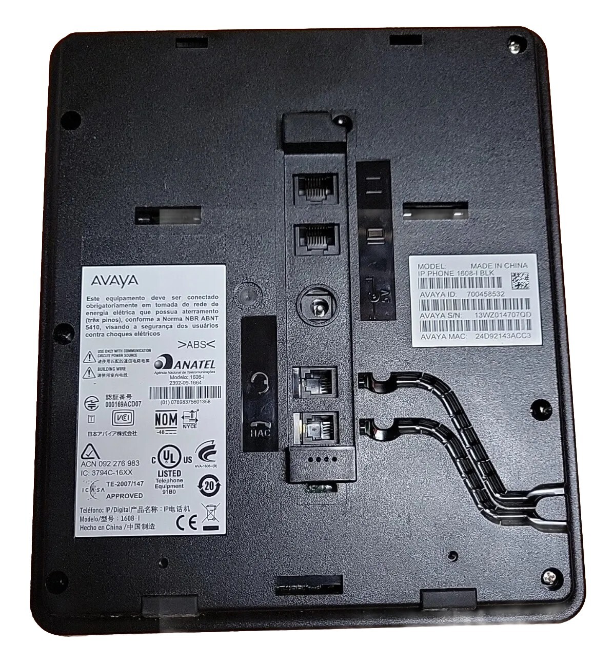 Tested Avaya 1608-i IP Phone Deskphone/System Telephone 700458532 1608 ...