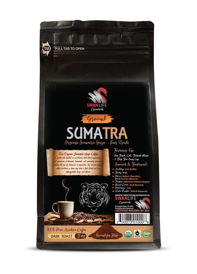 Deep Roast - SUMATRA GROUND ORGANIC COFFEE - Balanced Flavor 2Pack | eBay