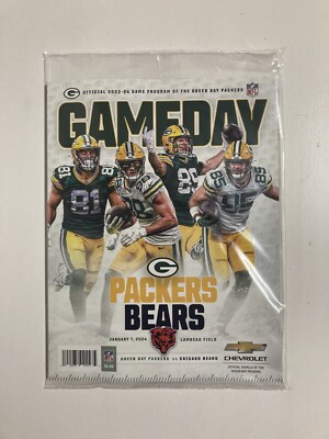 GREEN BAY PACKERS CHICAGO BEARS NFL GameDay Program 1-7-24 Includes 2 ...