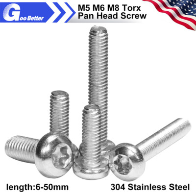 M5 M6 M8 Torx Pan Head Machine Screw 304 Stainless Steel Torx Bolt 6mm ...