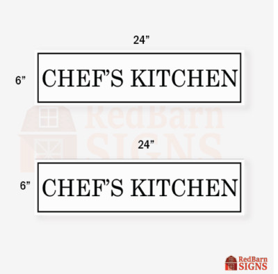 Chef's Kitchen 6"x24" REAL ESTATE RIDER SIGNS Double Sided 2PK -Visible ...