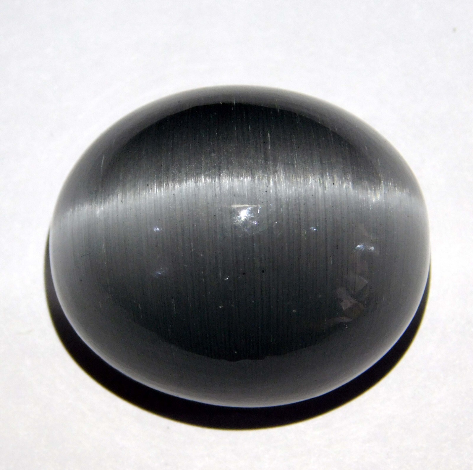 Natural 120.75 Ct Chrysoberyl Gray Cats Eye Oval Cabochon Cut Loose ...