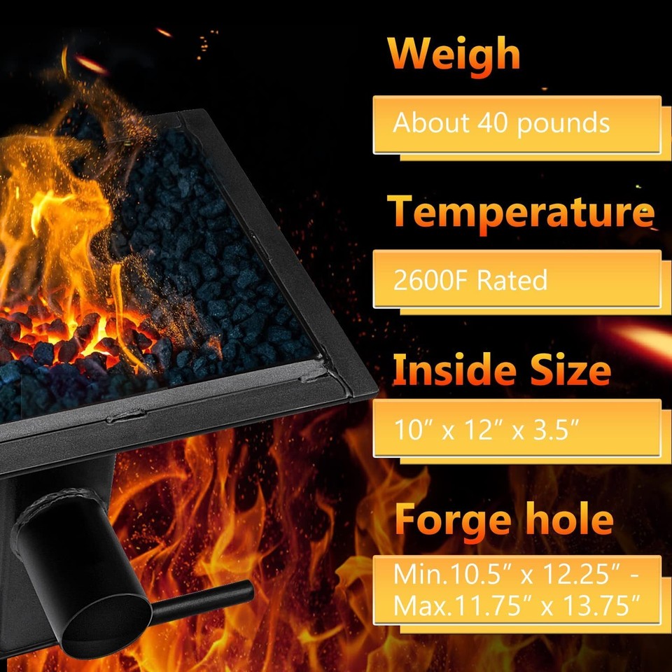 Welded Blacksmithing Firepot 10x12-inch For Blacksmith Forge Knife ...