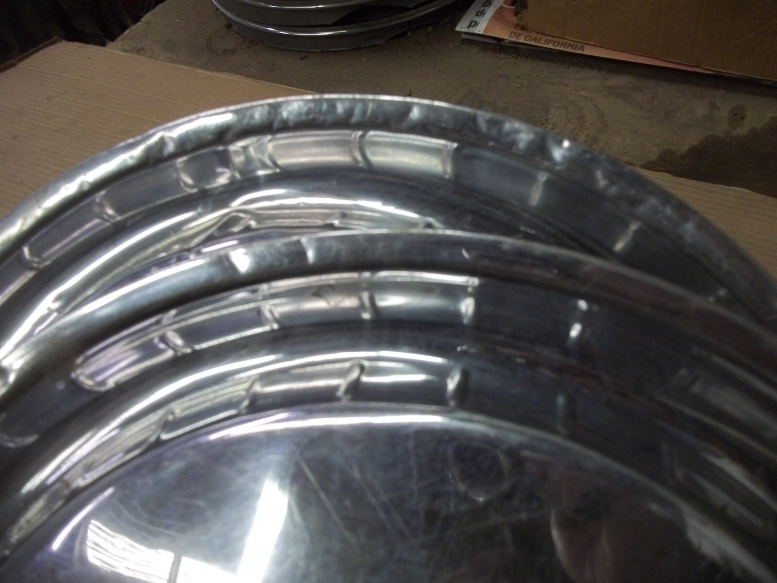 1955 55 1956 56 Ford Hubcap Rim Wheel Cover Hub Cap 15" OEM USED SET 4 ...