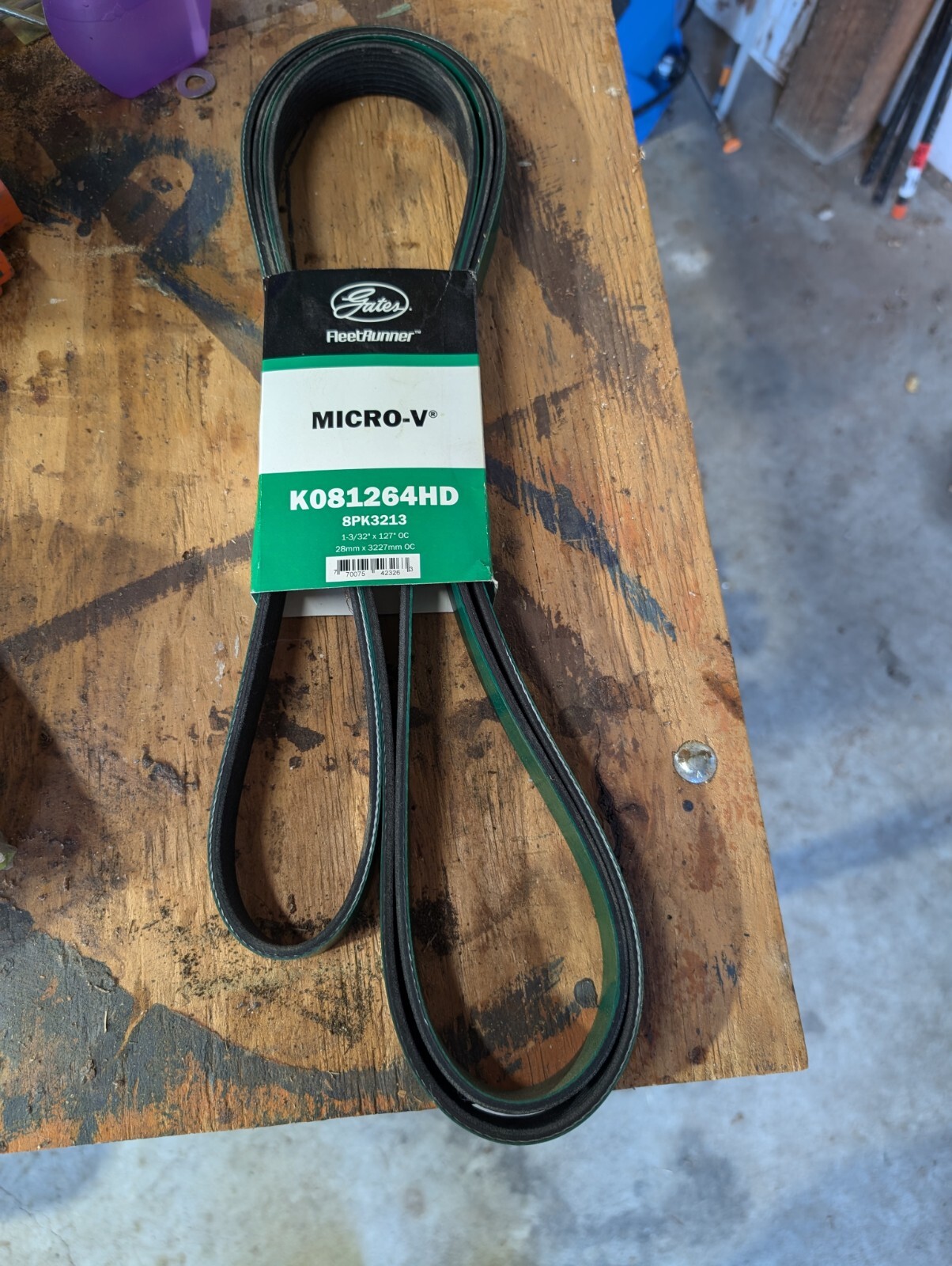 Gates K081264HD Serpentine Belt Fleetrunner Heavy Duty Micro-V Belt | eBay