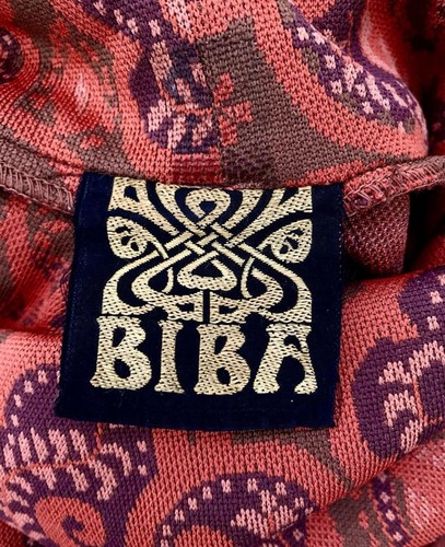 Vintage Biba Maxi dress 1969 Psychedelic Mock Victorian Pattern. Funnel Collar. | eBay UK