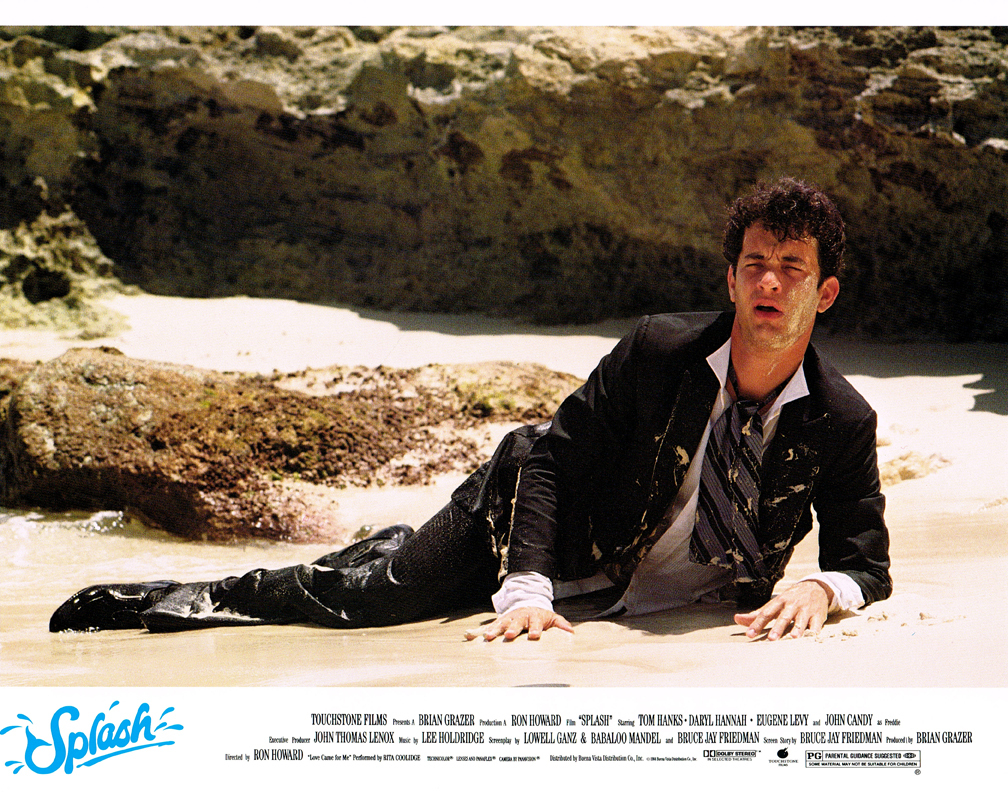 SPLASH TOM HANKS ON BEACH ORIGINAL 11X14 LOBBY CARD | eBay