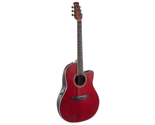 Ovation Applause AB24-2S Cutaway A/E Guitar - Ruby Red Satin - Open Box ...