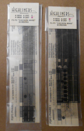 Highliners 10010 & 10020 Fabricated Chicken Wire Screens F2 / F-3 A & B ...
