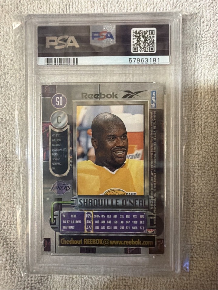 1997-98 Metal Universe - Shaquille O'Neal #50 Reebok Gold | eBay