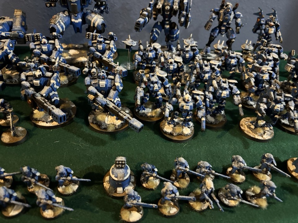 Games Workshop Warhammer 40K Tau Painted Army 3000+ Points | eBay UK