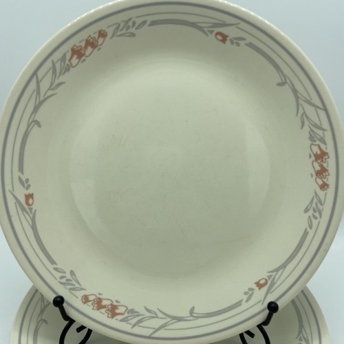 Corelle Tulip Rose Grey Sandstone 10.25” Dinner Plates Set Of 6 Vintage ...