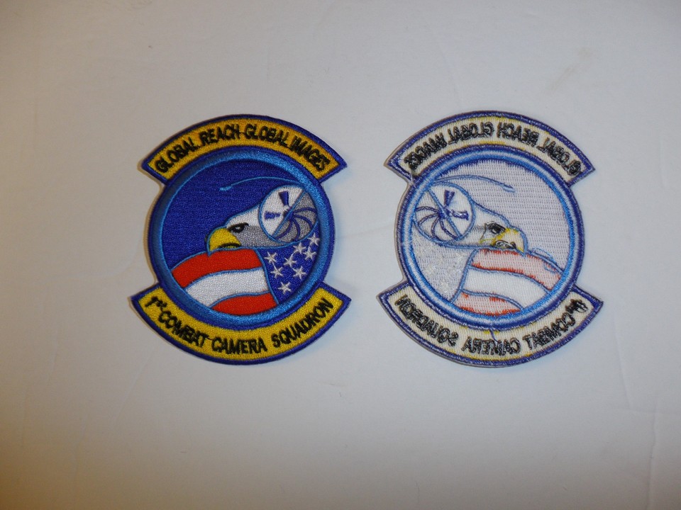 C0450 1980s-90s US Air Force Global Reach 1st Combat Camera Squadron Patch R9E | eBay