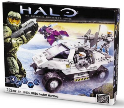 New In Box! Mega Bloks Set 96805 Halo UNSC Rocket Warthog Set - Ships ...