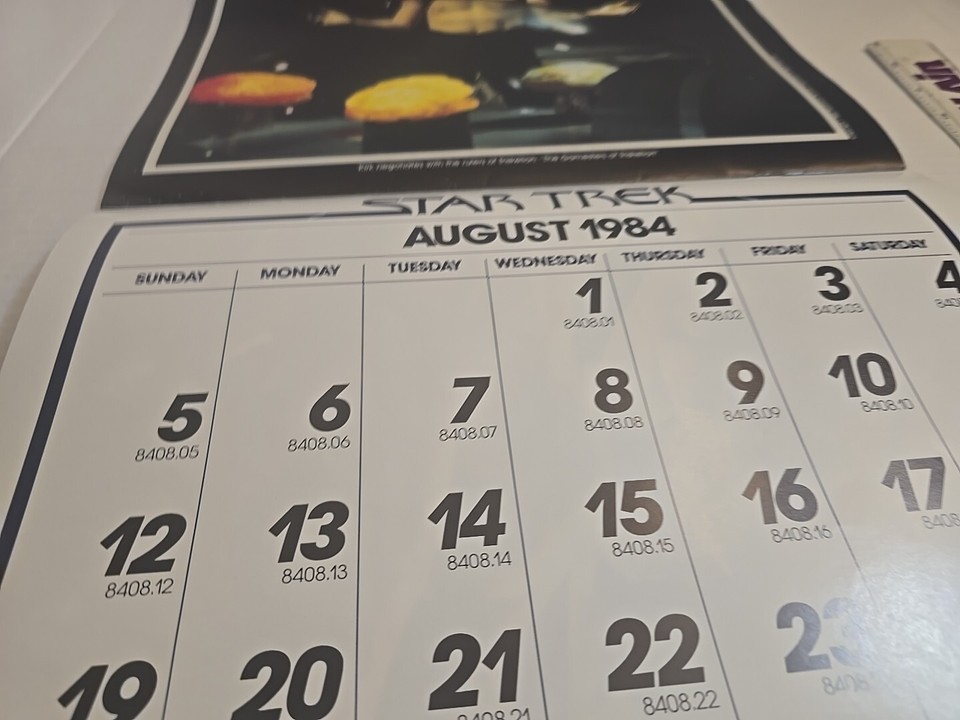 VINTAGE 1984 STAR TREK STARDATE CALENDAR EUC | eBay