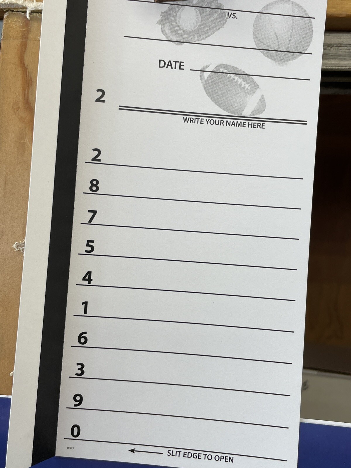 100 Count 10 Line Football Cards Raffle Tickets Gambling Strip Card ...