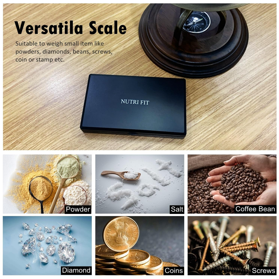Gram Digital Scale 0.01G Accuracy, 500G Small Pocket Scale Jewelry ...