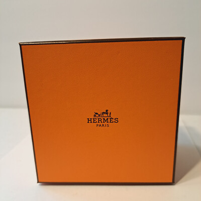 Hermes Empty Gift Box with Ribbon and pamplet 4.5 x 4.5x 3.5 | eBay