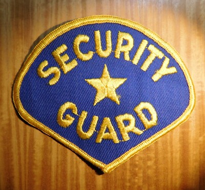 GEMSCO NOS Vintage Patch Collectible SECURITY GUARD - Gold on Blue MINT ...