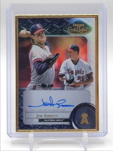 JIM ABBOTT 2022 TOPPS GOLD LABEL BASEBALL FRAMED AUTOGRAPH AUTO Q0902 ...