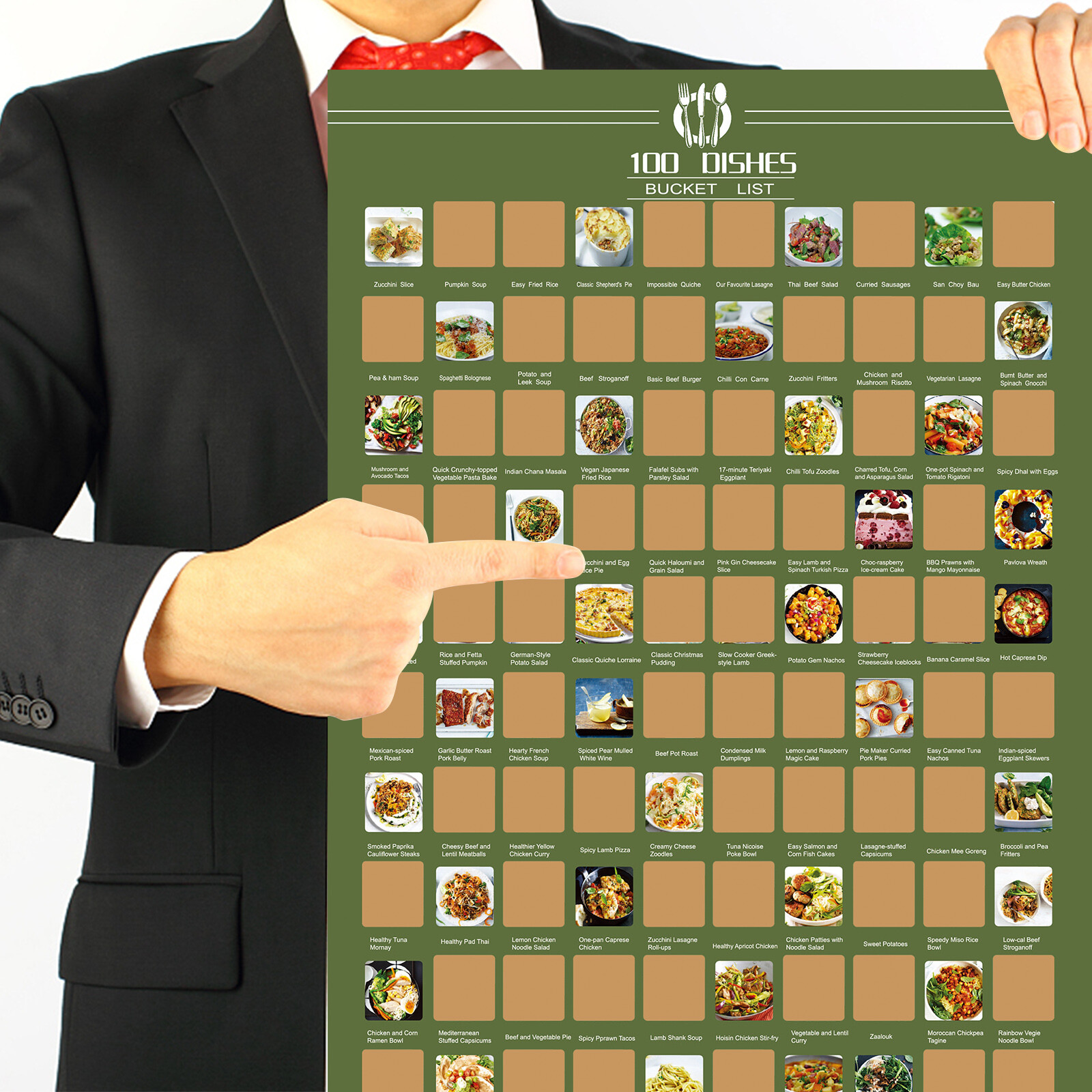 100 Recipes Scratch Poster Funny Paper Menus Posters Wall Art Sticker ...