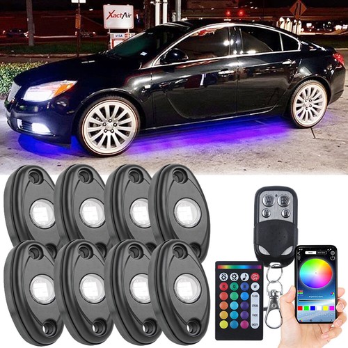 Blue LED Rock Lights Multi-color Underglow Neon Wheel Well Light For ...