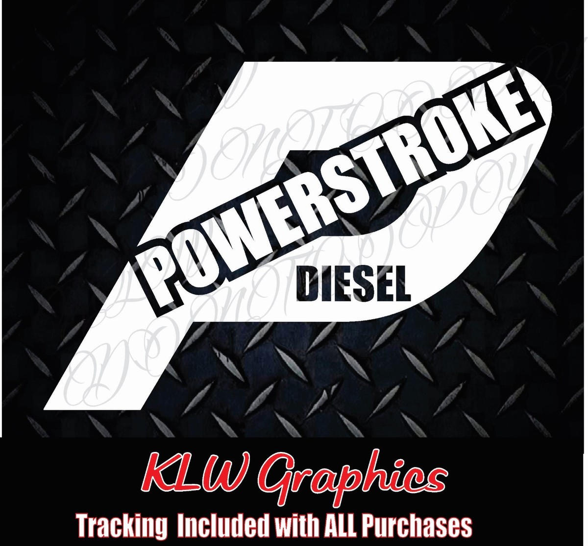 Powerstroke Dieselsticker Diesel Powered 4"X36" Roxor Decals Diesel