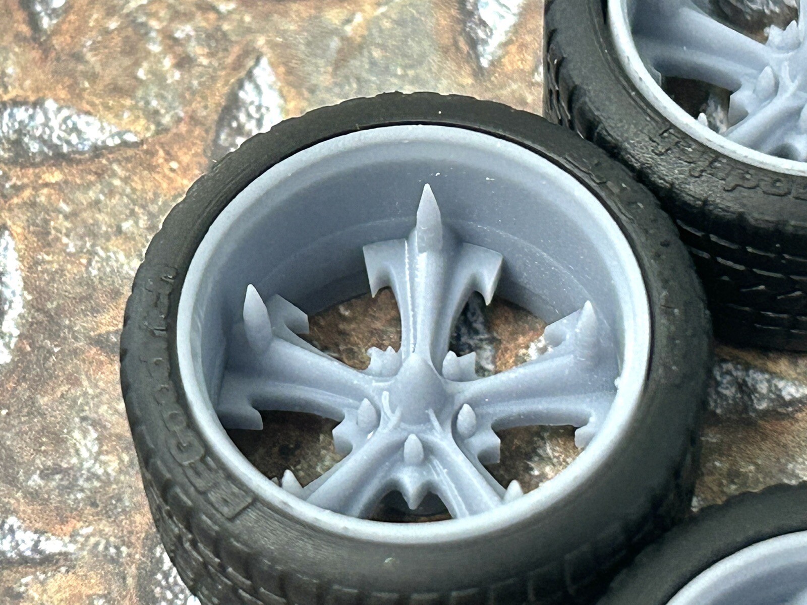 Resin 1/24 Scale 21/20-Inch “Spiked Evil 2.0” model car wheels, 1/25 | eBay