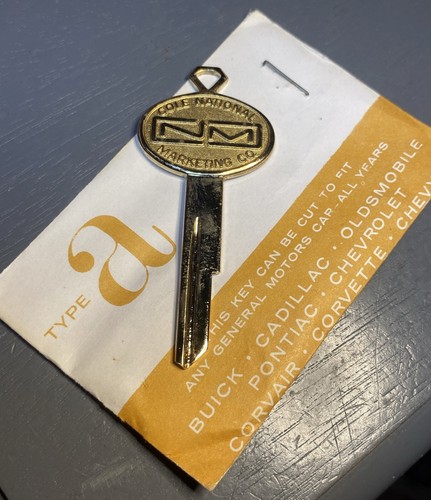NOS Vintage Uncut Type A General Motors GM Key Blank Oldsmobile Buick ...