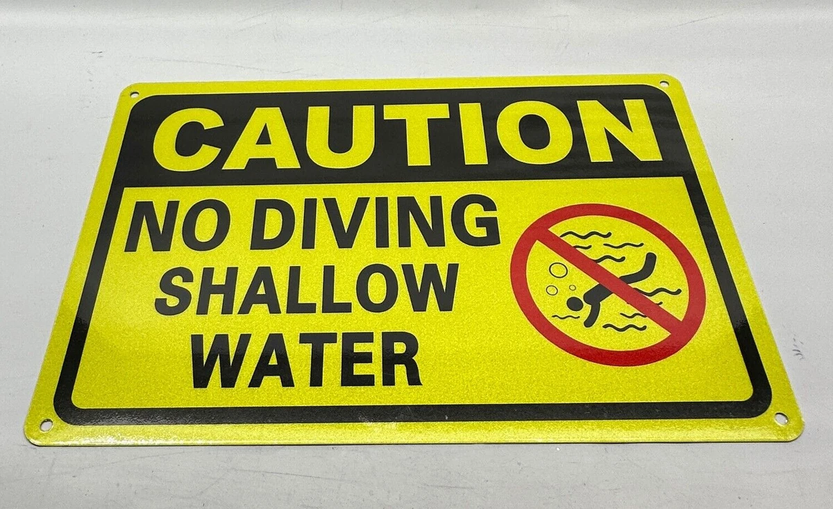 No Diving Shallow Water Sign